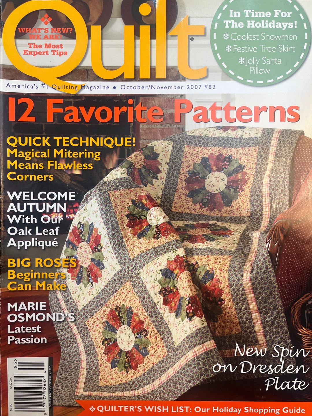 Quilt Magazine Quilt Pattern Instruction October / November 2007 - Etsy