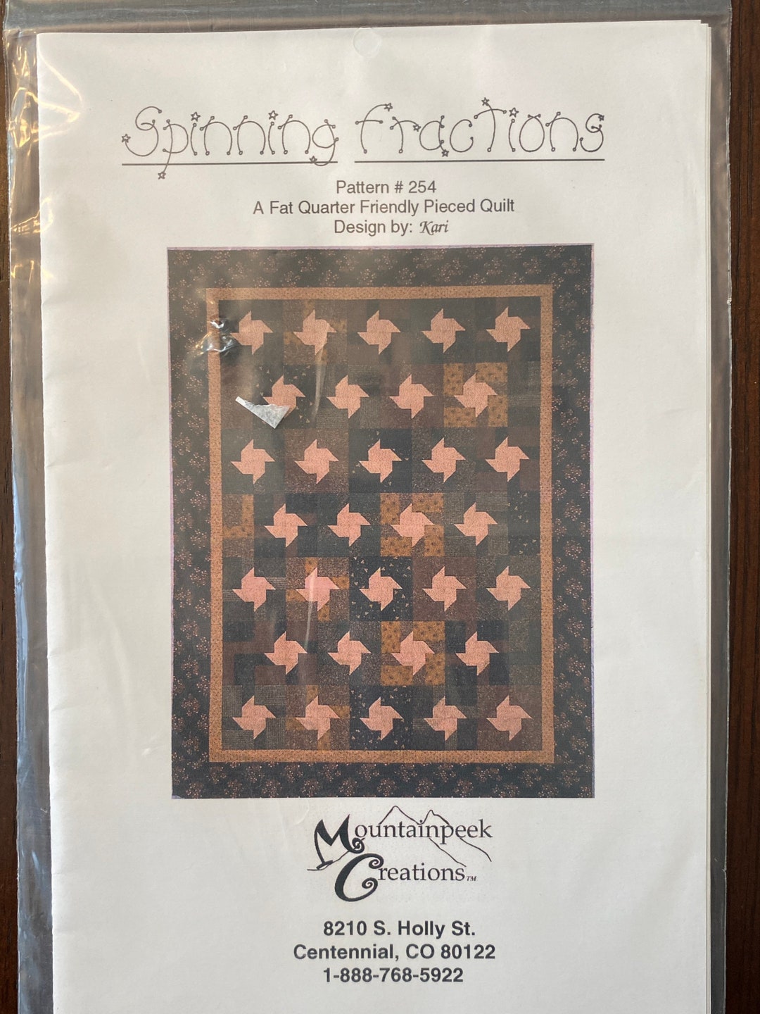 Spinning Fractions Fat Quarter Friendly Pieced Quilt Quilting Pattern ...
