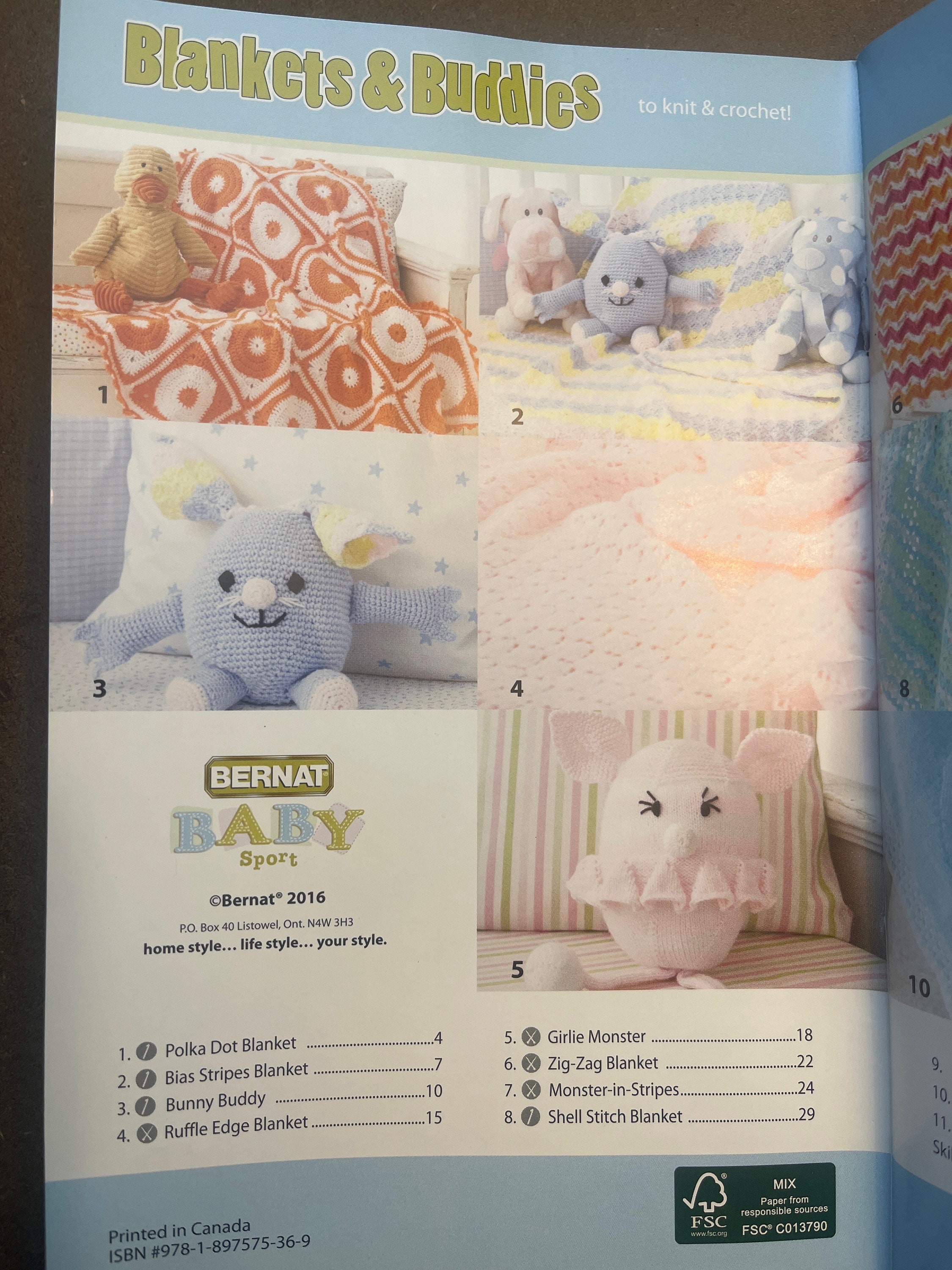 Infant Toddler Knitting Pattern Book Bernat Baby Sport Blankets and ...