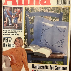Anna Burda Knitting and Needlecrafts Magazine August 1995 - Etsy