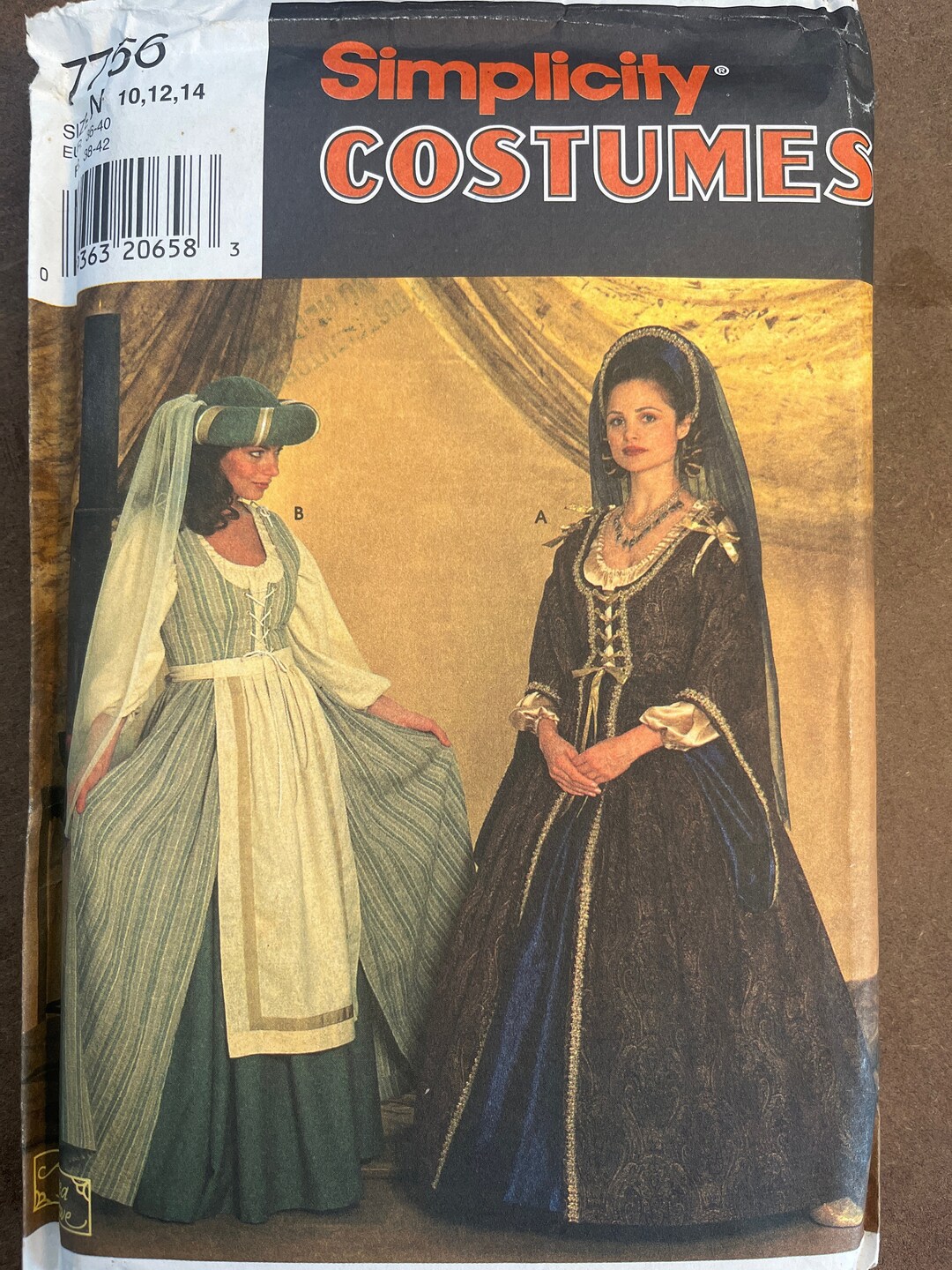 Historical Dresses Costumes Womens Misses Sewing Pattern Simplicity ...