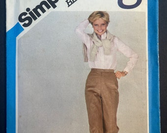 Boxy Shirt Womens Misses Sewing Pattern Vintage 1980s Simplicity 5344 ...