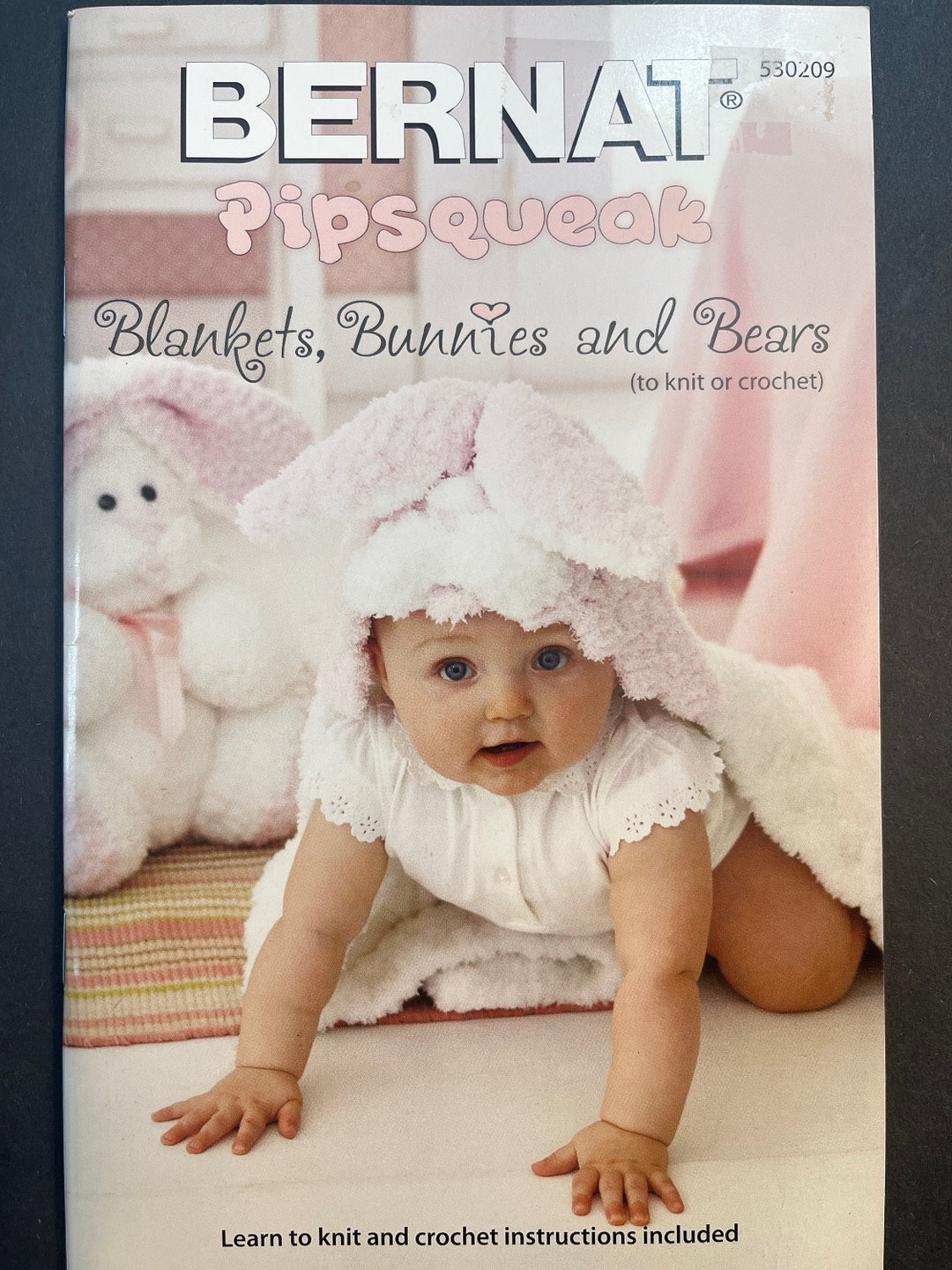 Infant Toddler Knitting Crochet Pattern Book Bernat Pipsqueak Blankets ...