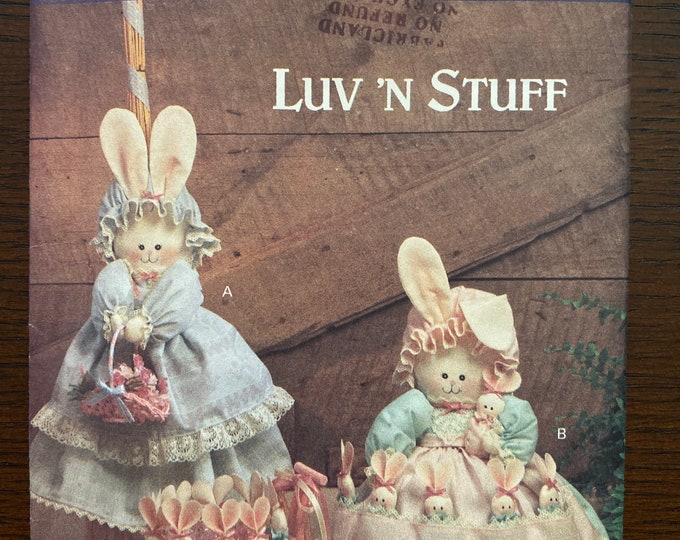 Bunny Hide-away 15” Rabbit Two Dresses and Eight 4 1/2” Baby Bunnies ...