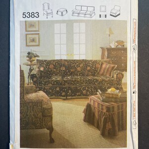 Traditional Slipcovers Chair Sofa Ottoman and Pillows Home Decor Sewing ...