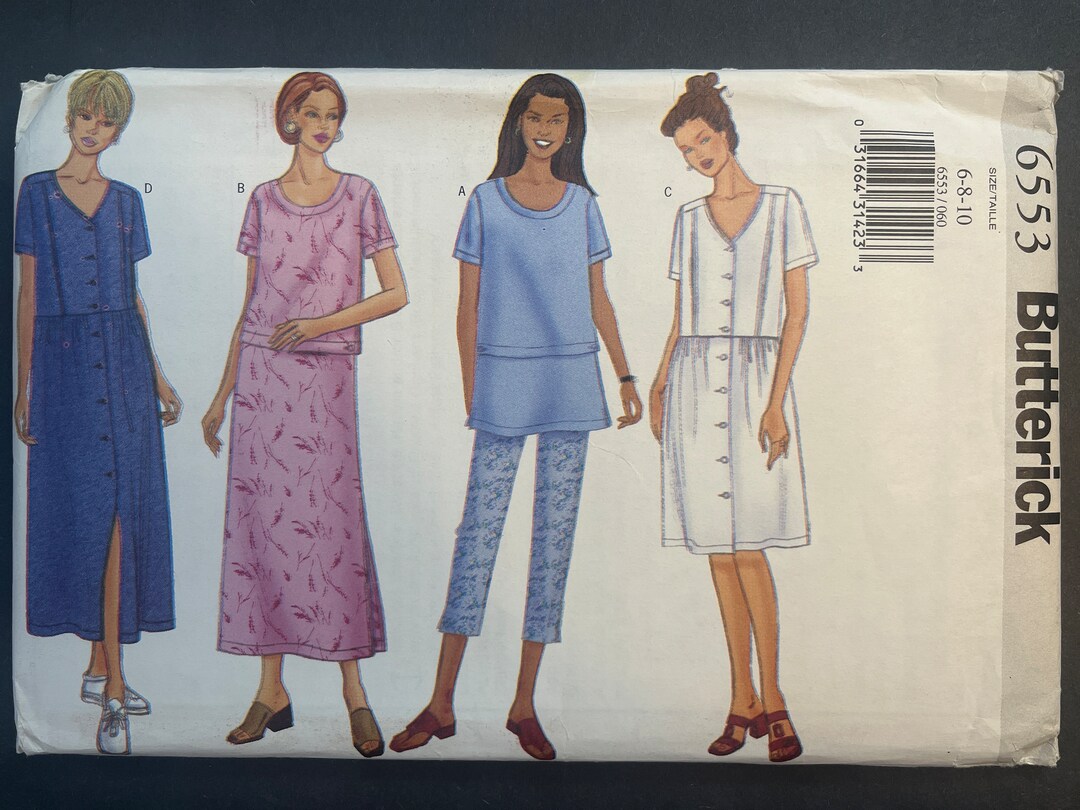 Maternity Nursing Top and Dress Womens Misses Sewing Pattern Butterick ...