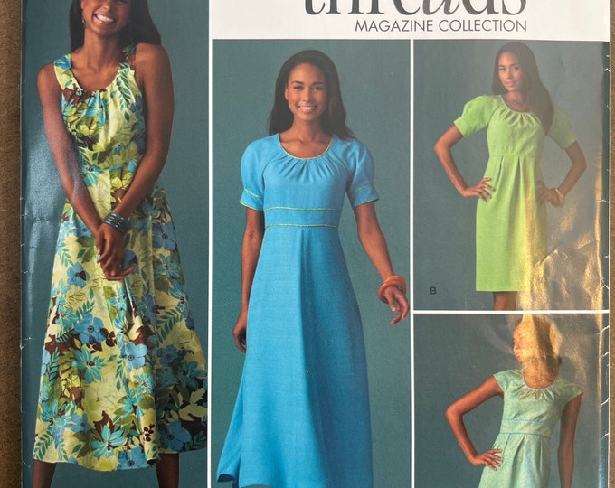Dress With Skirt and Sleeve Variations Womens Misses Sewing Pattern ...