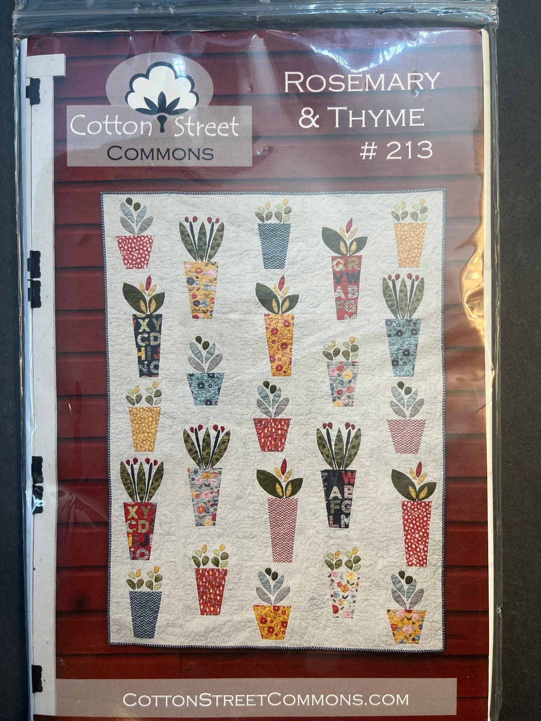 Rosemary & Thyme Paper Quilting Pattern Instructions Cotton Street ...