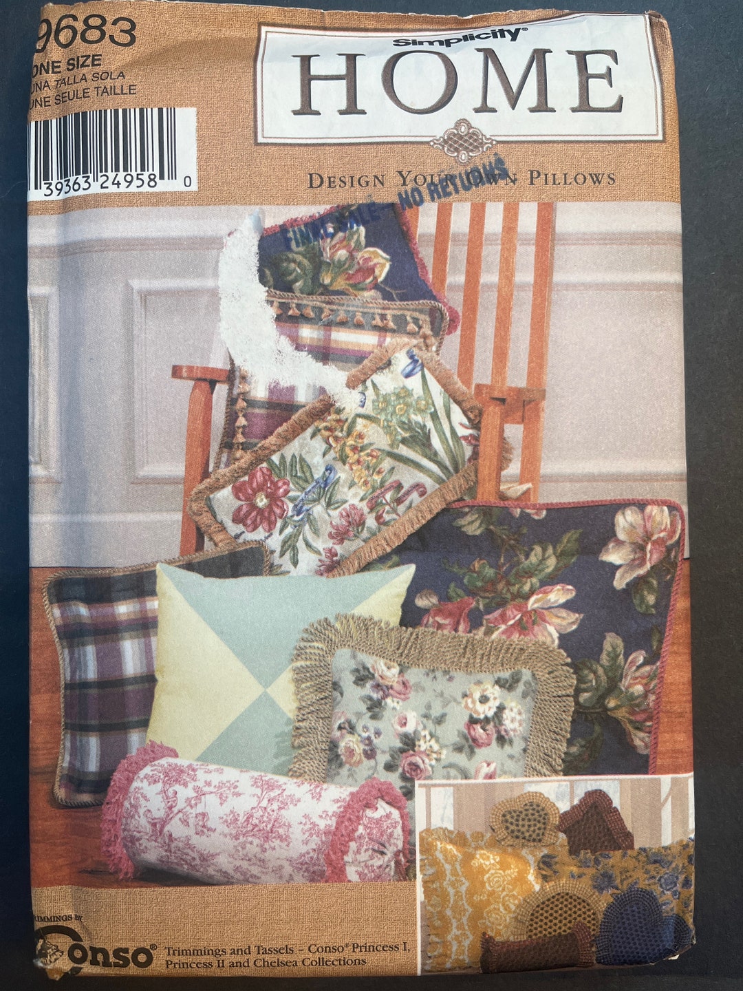 Design Your Own Pillows Home Decor Sewing Pattern Simplicity 9683 Uncut ...