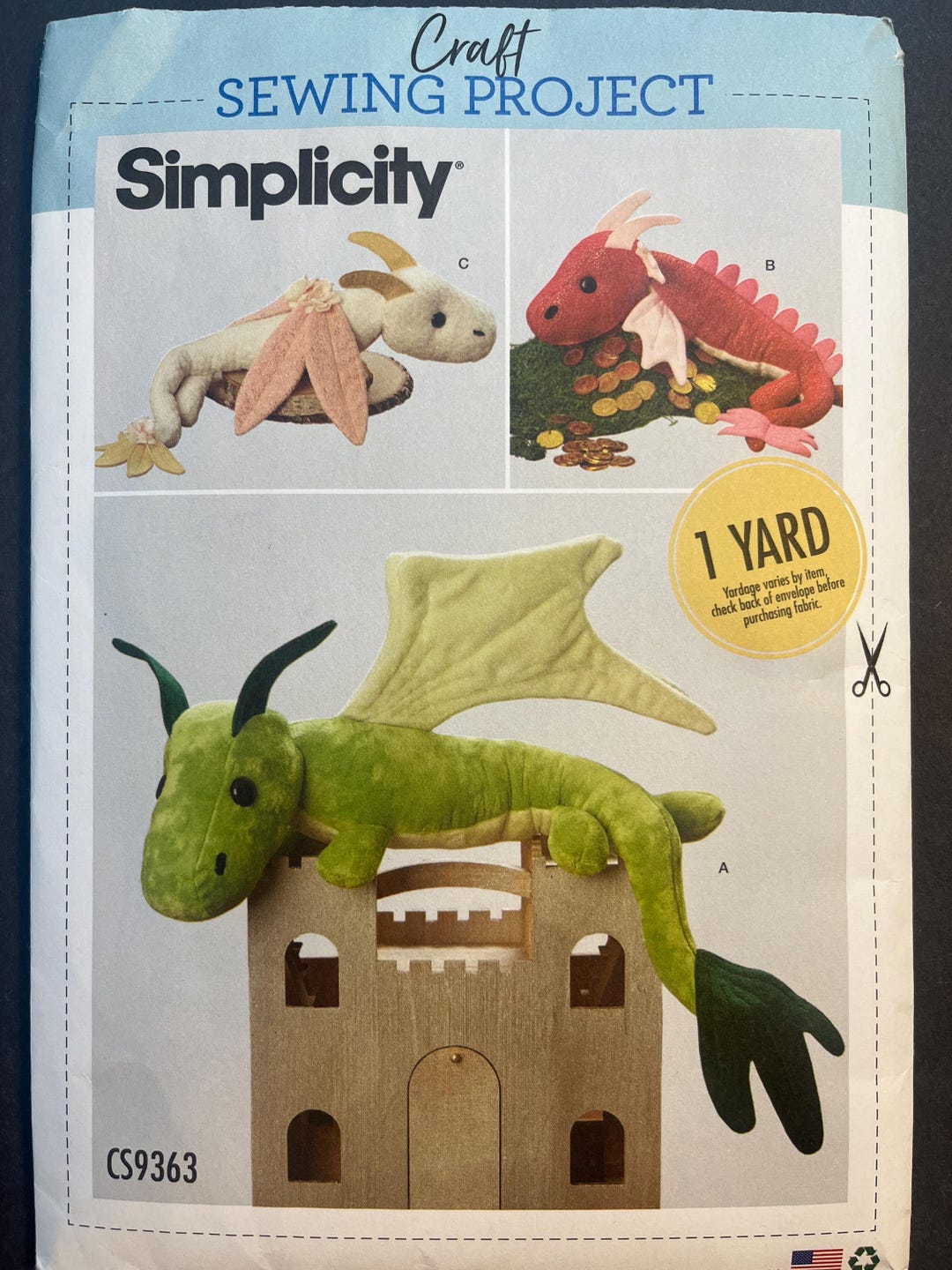 Plush Dragons Sewing Craft Decor Pattern Simplicity 9363 Uncut - Etsy