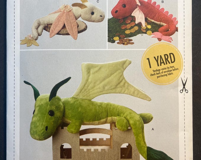 Plush Dragons Sewing Craft Decor Pattern Simplicity 9363 Uncut - Etsy