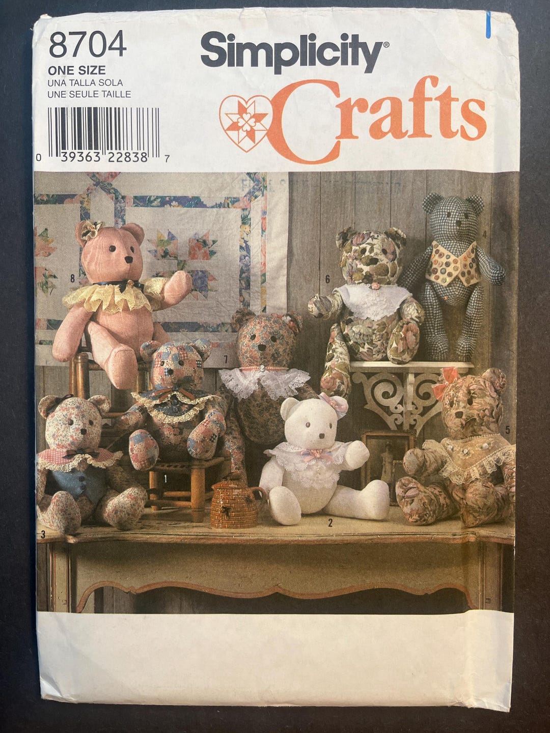 Stuffed Decorative Bear in Two Sizes Sewing Craft Decor Pattern ...