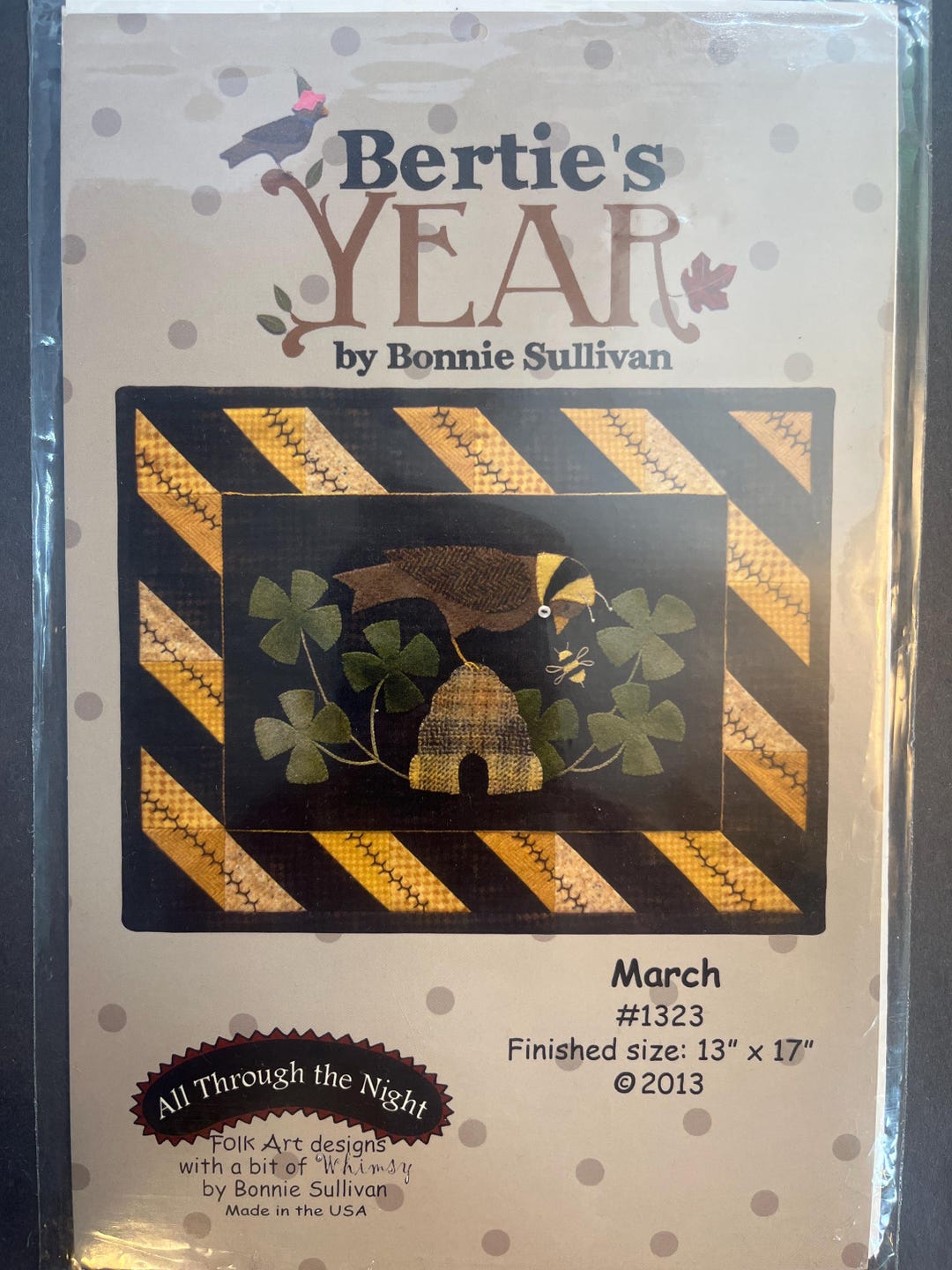 Bertie’s Year by Bonnie Sullivan All Through the Night Paper Quilting Pattern Instructions ...