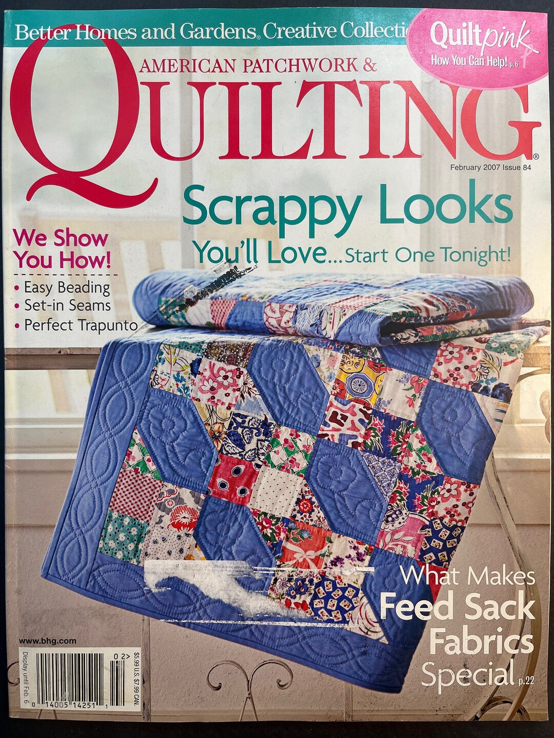 American Patchwork & Quilting Better Homes and Gardens Magazine Quilt Pattern Instruction ...