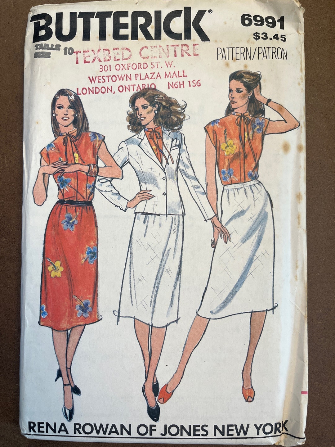 Jacket Blouse and Skirt Vintage Womens Misses Sewing Pattern Butterick ...