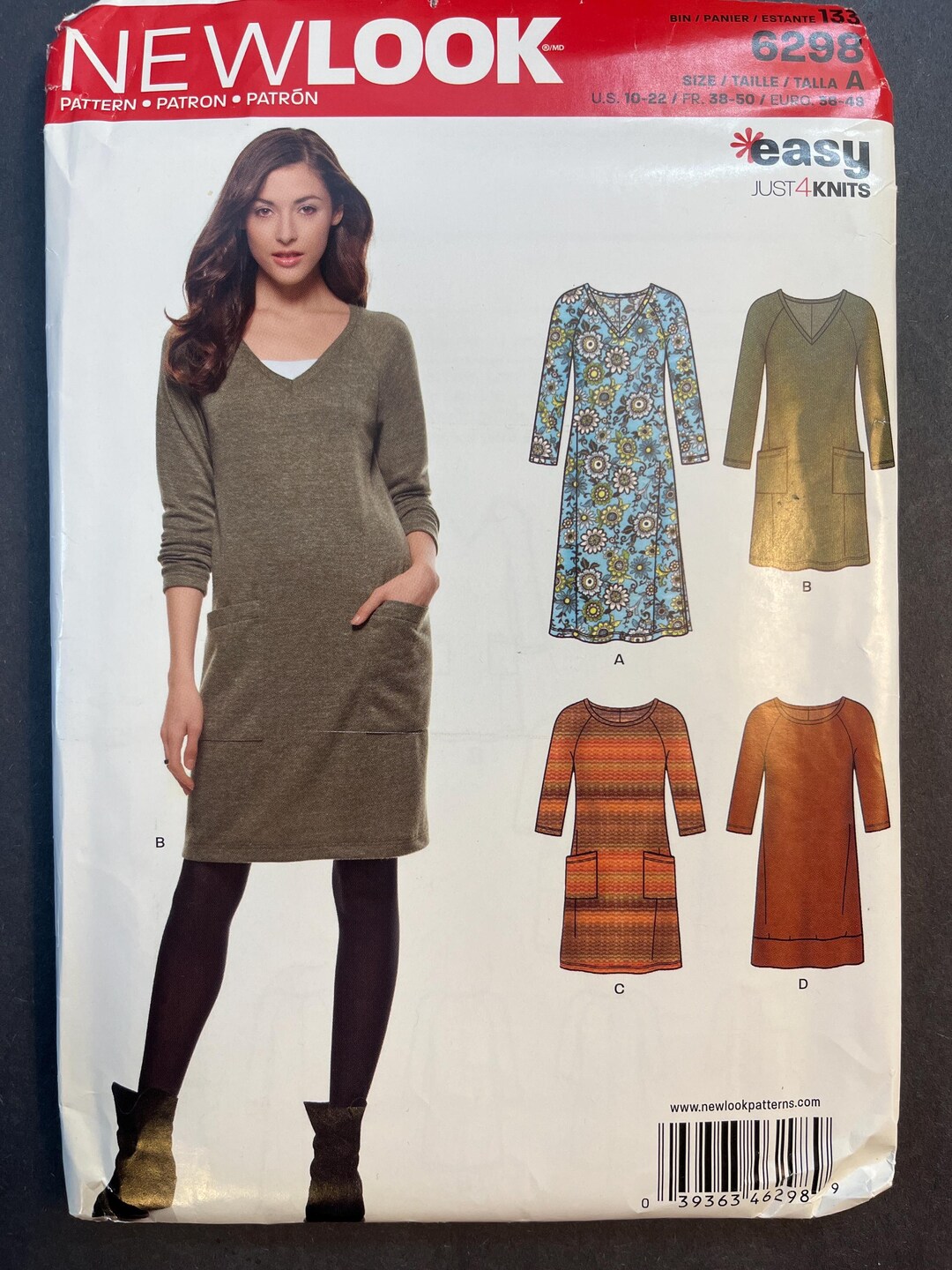 Dress or Tunic Top in Four Variations Womens Misses Sewing Pattern New ...