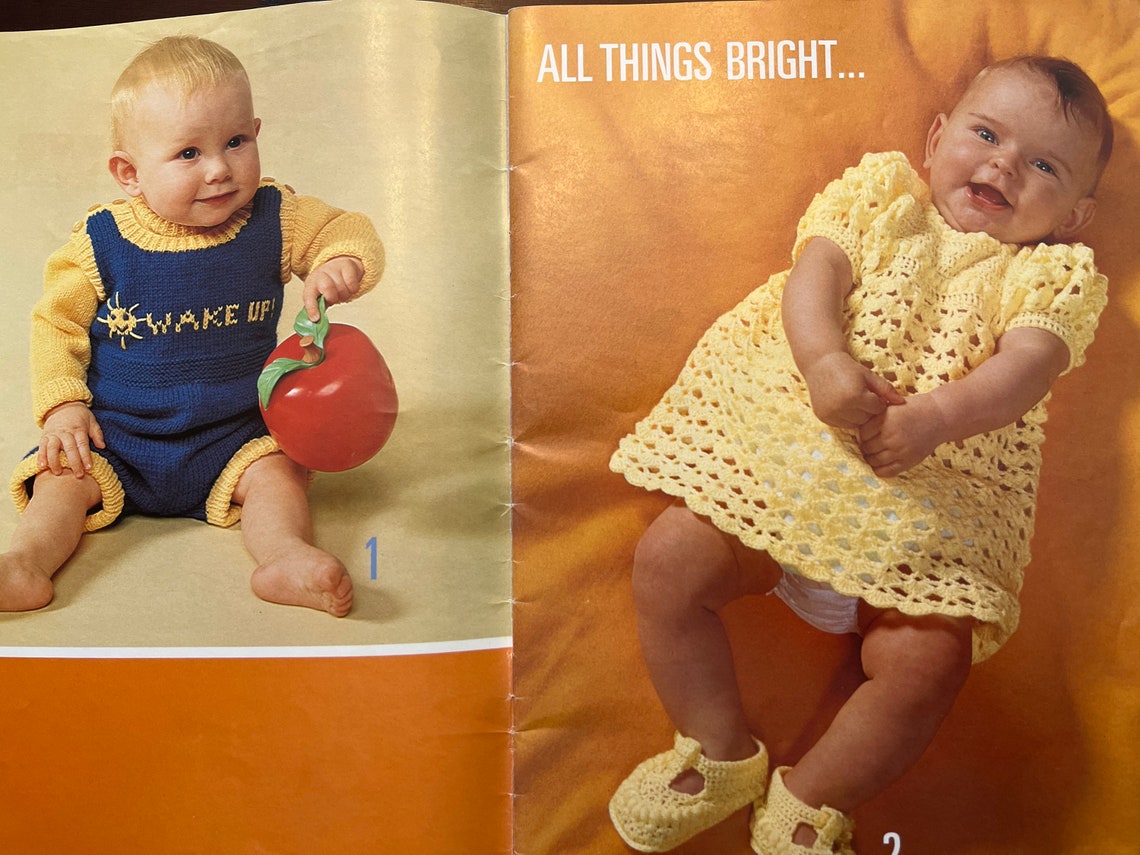 Infant Toddler Knitting Pattern Book Patons Baby Choice Book 235 ...