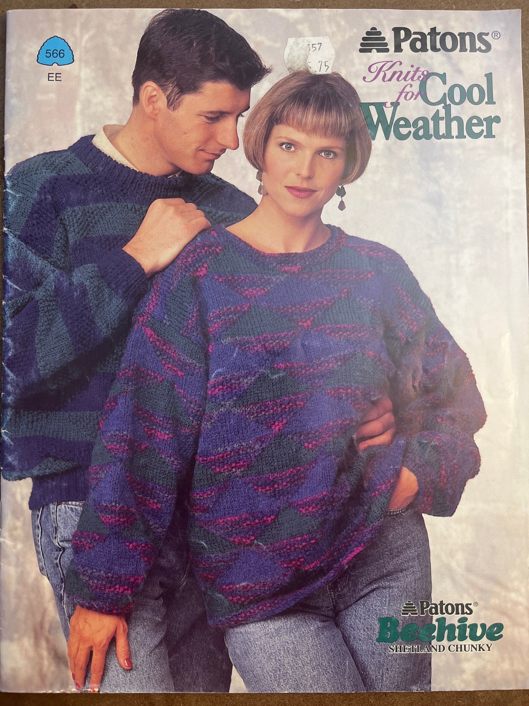 Patons Knits for Cool Weather Beehive Book 566 Womens Mens Cardigans ...