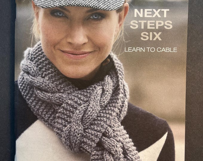 Patons Next Step Six Learn to Cable Book 500872 Scarf Purse Pillow ...