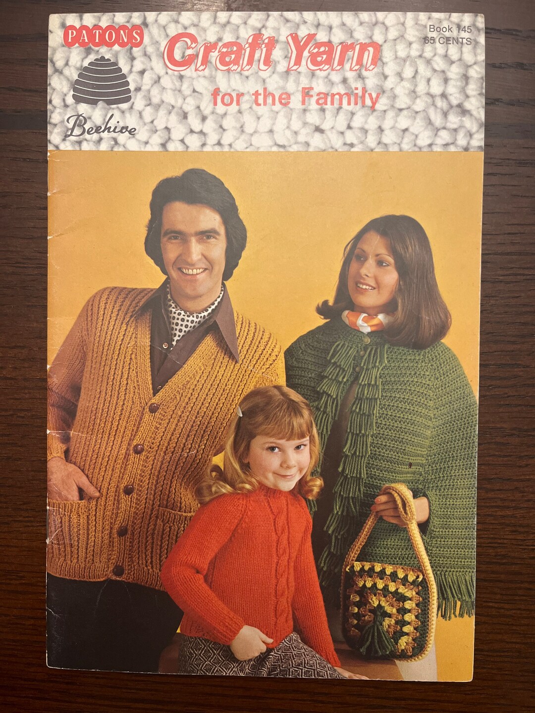 Patons Craft Yarn for the Family Beehive Book 145 Womens Mens Cardigans ...