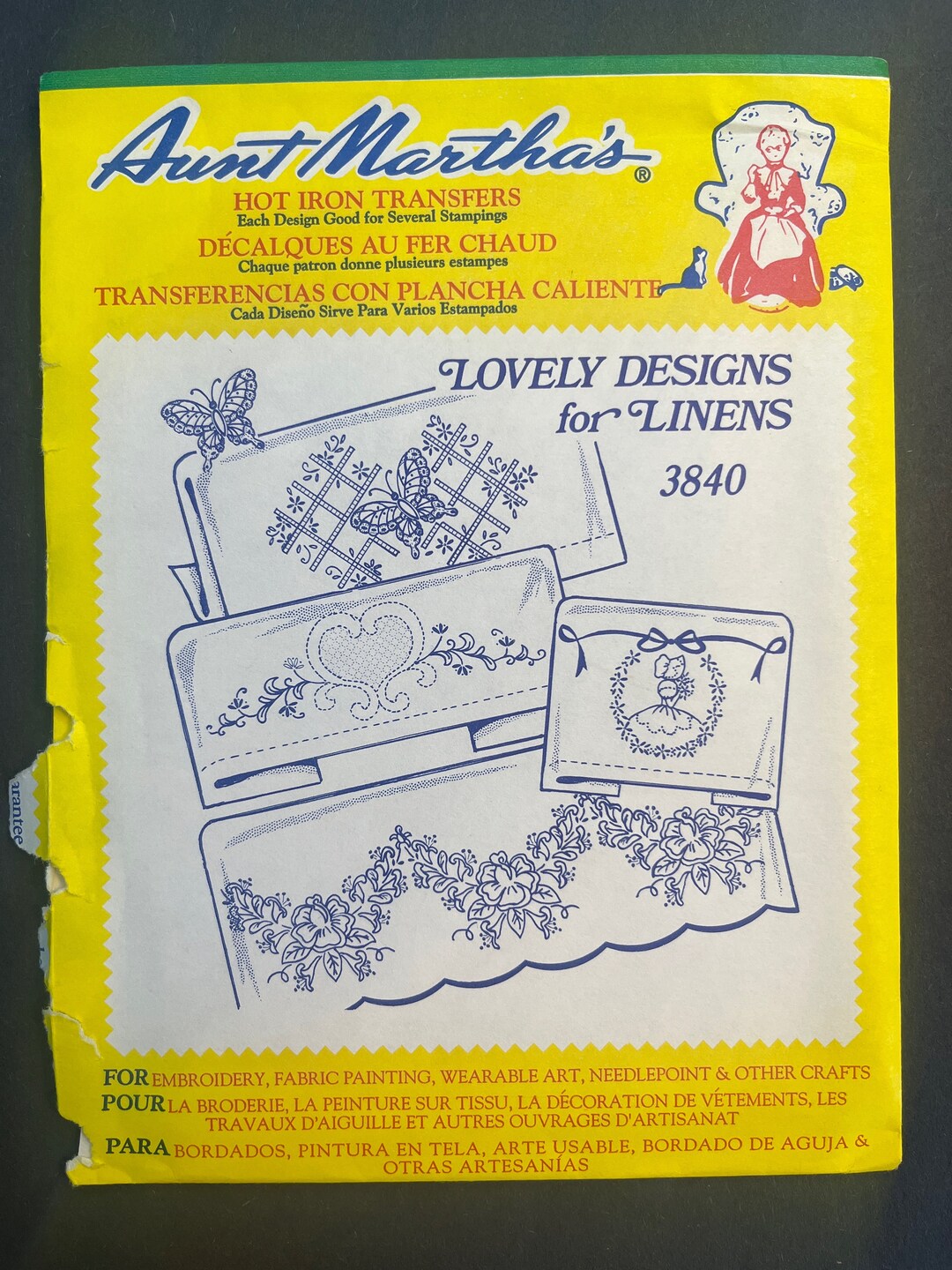 Iron Transfers for Embroidery Fabric Painting Needlepoint Crafts Aunt ...
