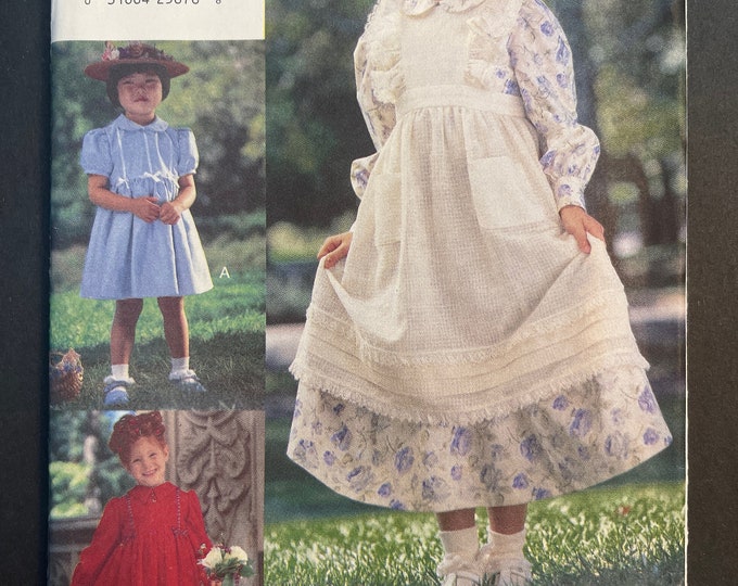 Raised Waist Dirndl Skirt Dress Girls Sewing Pattern Vogue for Me 9621 ...