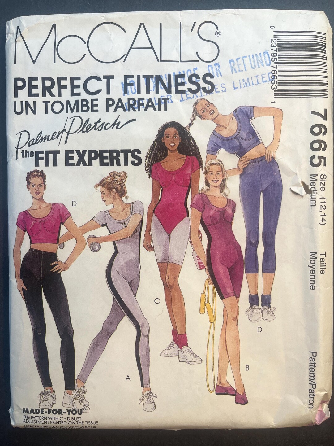 Unitard Leotard Top Tights and Shorts Womens Misses Sewing Pattern ...