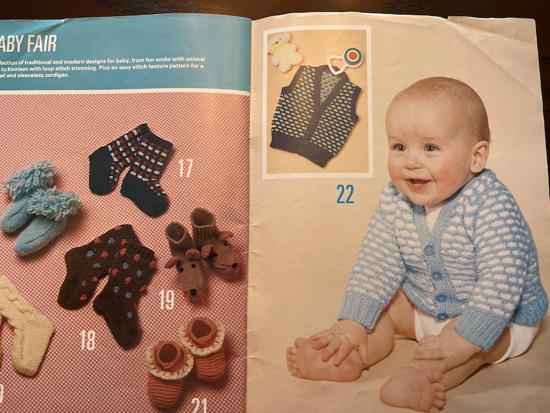 Infant Toddler Knitting Pattern Book Patons Baby Choice Book 235 ...