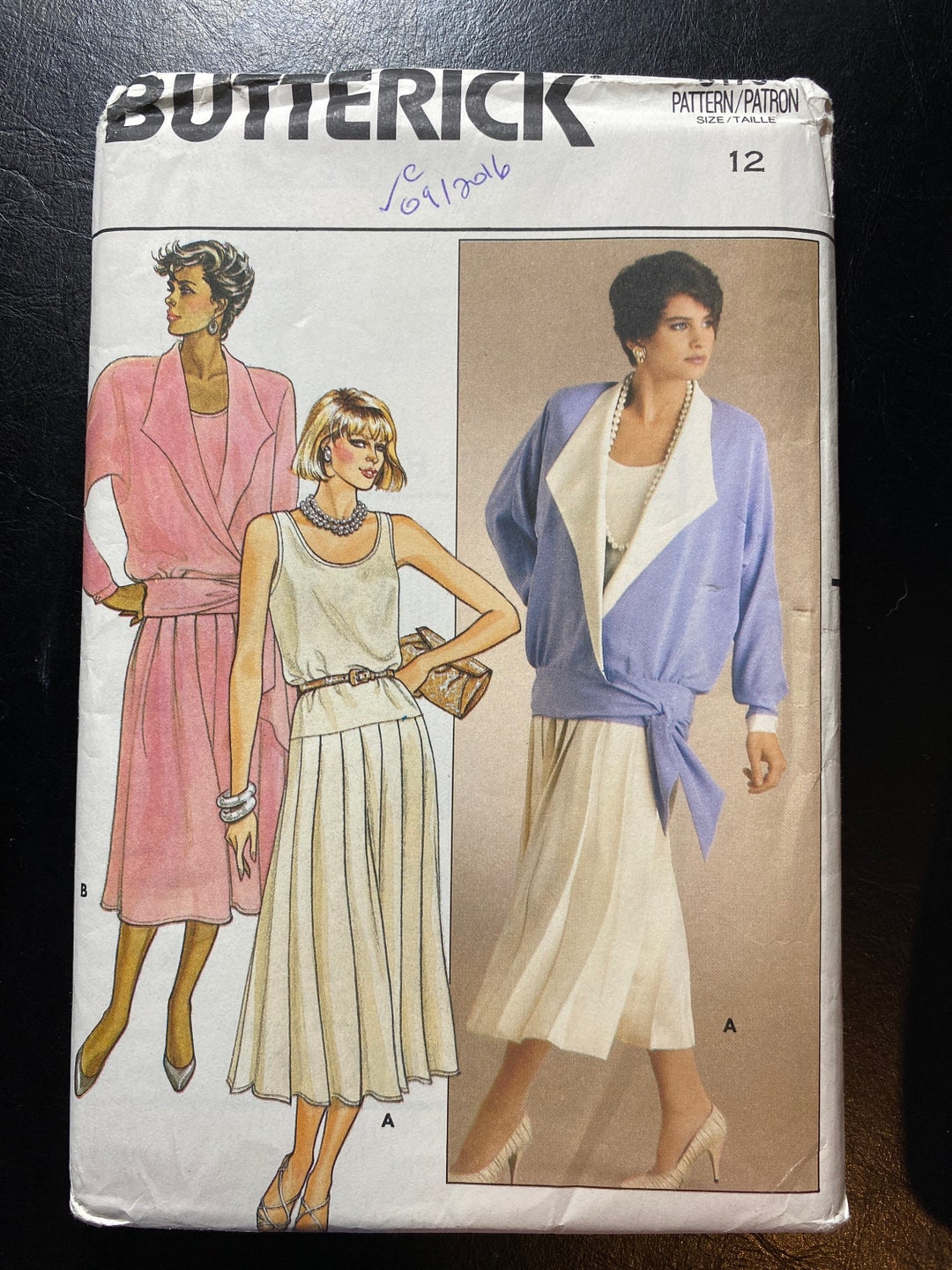 Dress and Jacket Vintage 1985 Womens Misses Sewing Pattern Butterick ...