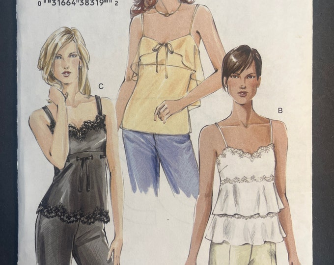 Close Fitting Bias Cut Camisole Top Womens Misses Sewing Pattern Vogue ...