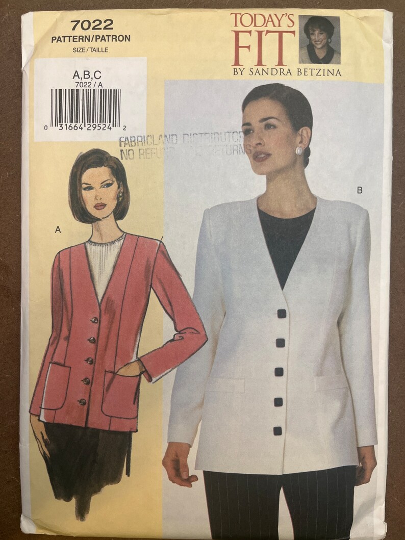Loose Fitting Lined Below Hip Jacket Womens Misses Sewing - Etsy