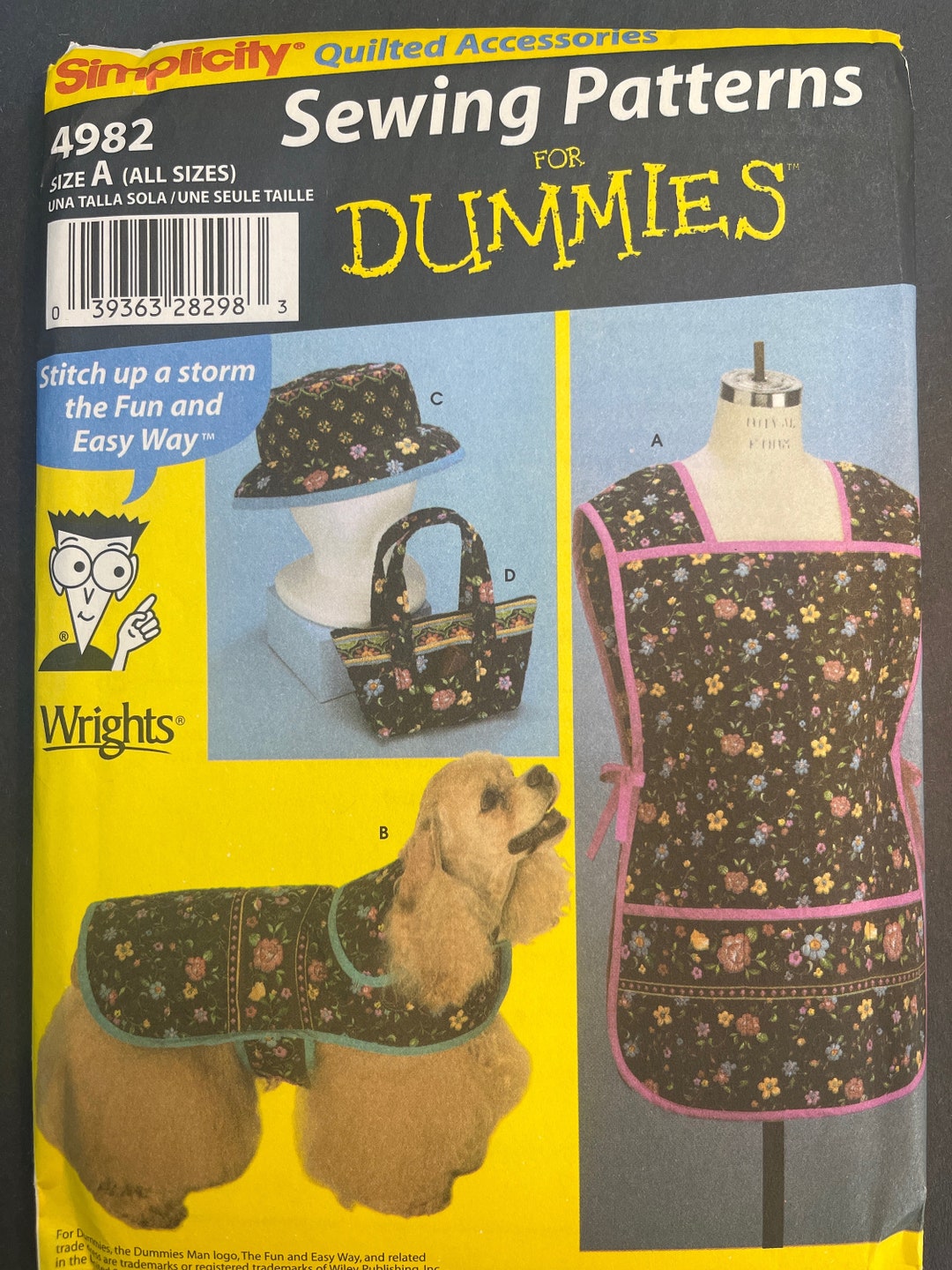 Apron Dog Coat Hat and Bag Sewing Pattern Simplicity 4982 Uncut - Etsy
