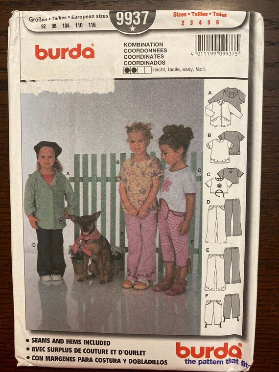 Girls Coordinates Sewing Pattern Shirt Top Capri Pants in - Etsy