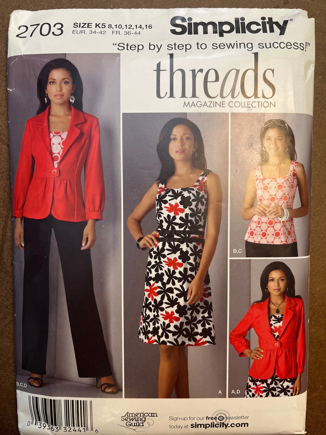 Sleeveless Dress or Top Jacket and Pants Womens Misses Sewing Pattern ...