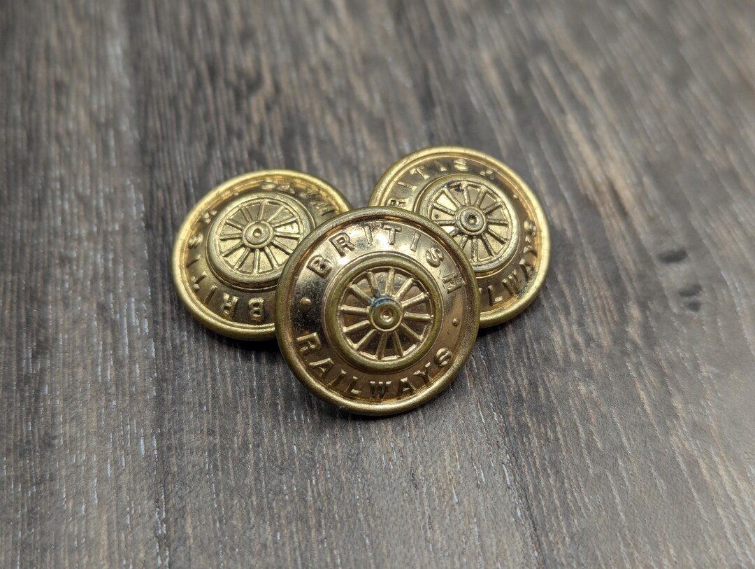 Vintage British Railways Uniform Buttons X 3. - Etsy