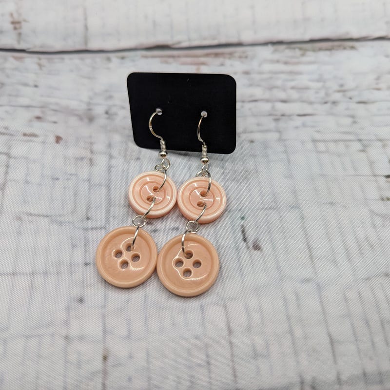 Button Earrings - Etsy