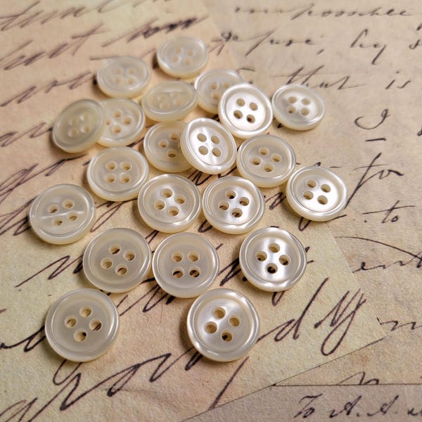 White Buttons - Etsy