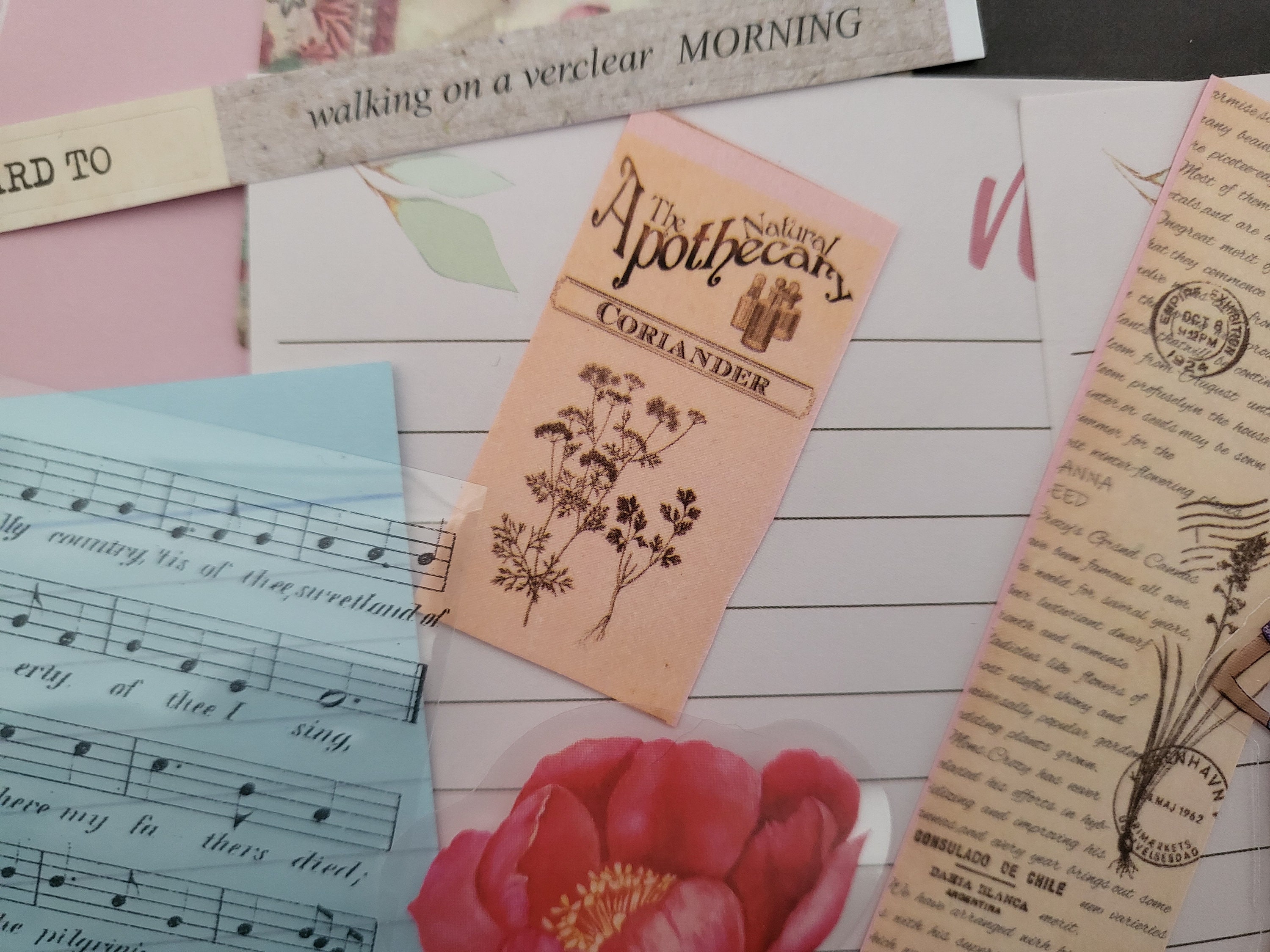 100 Piece Junk Journal Sticker and Paper Pack Junk Journal Ephemera ...