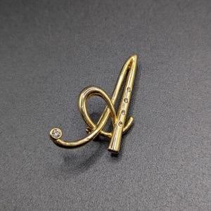 Vintage Letter A Brooch. Initial A Brooch. Monogram A Brooch. Alphabet ...