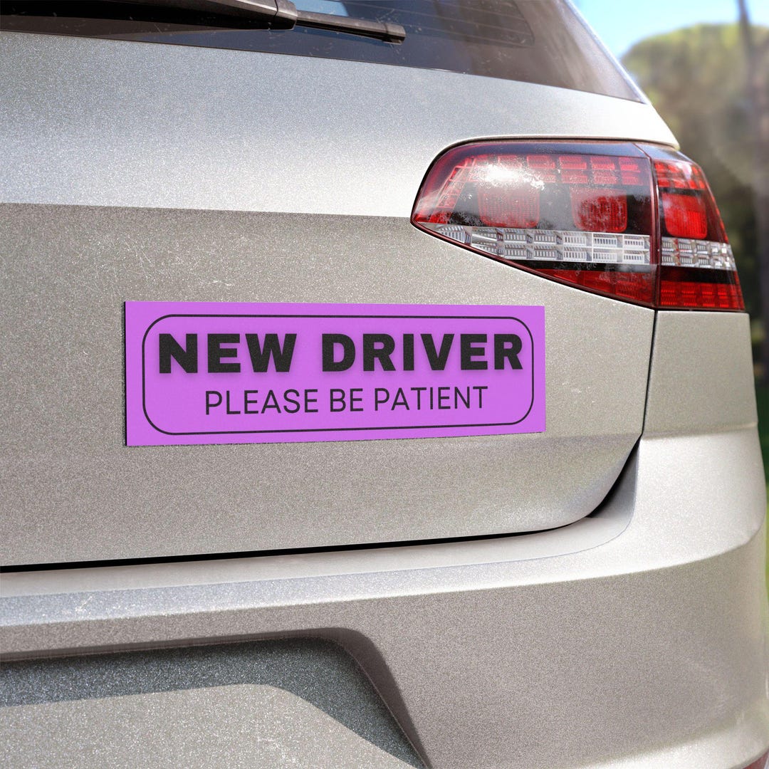 New Driver Car Magnets - Fun and Safe Driving Reminder, Car Accessory ...