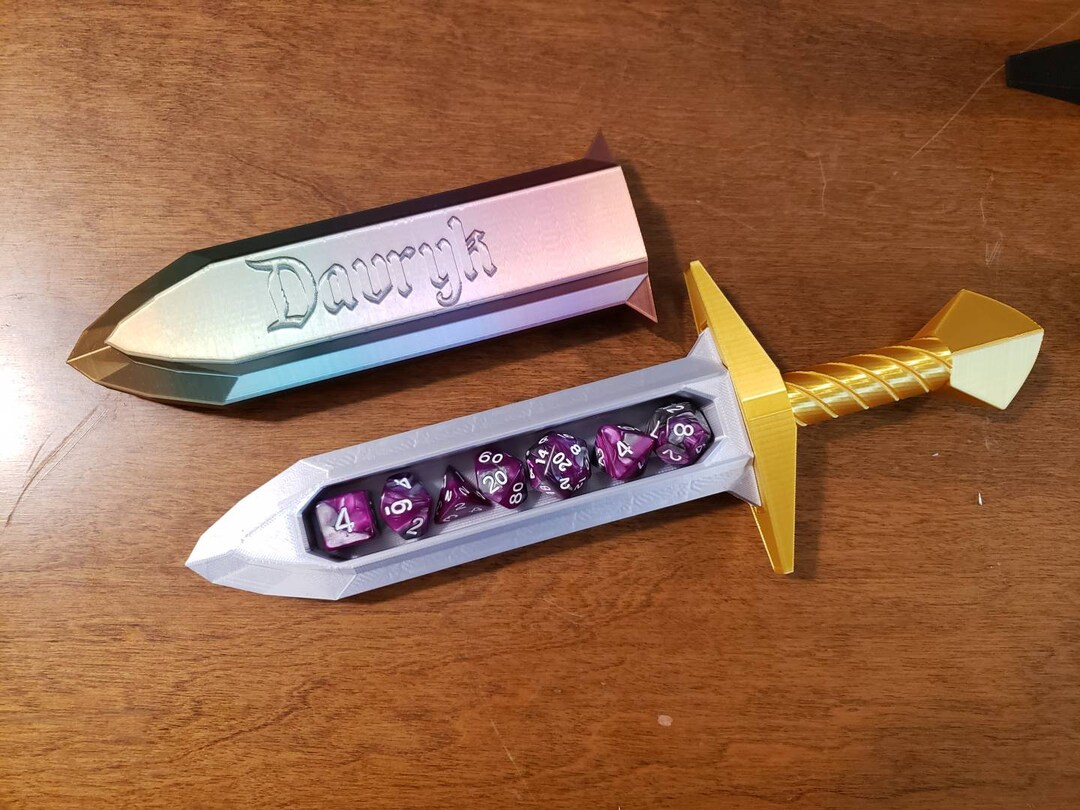 CUSTOMIZABLE Dice Dagger Tray | Dice Storage/box for D&D | Dice Box ...