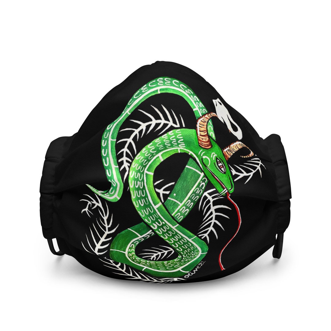 The Horned Snake Face Mask - Etsy