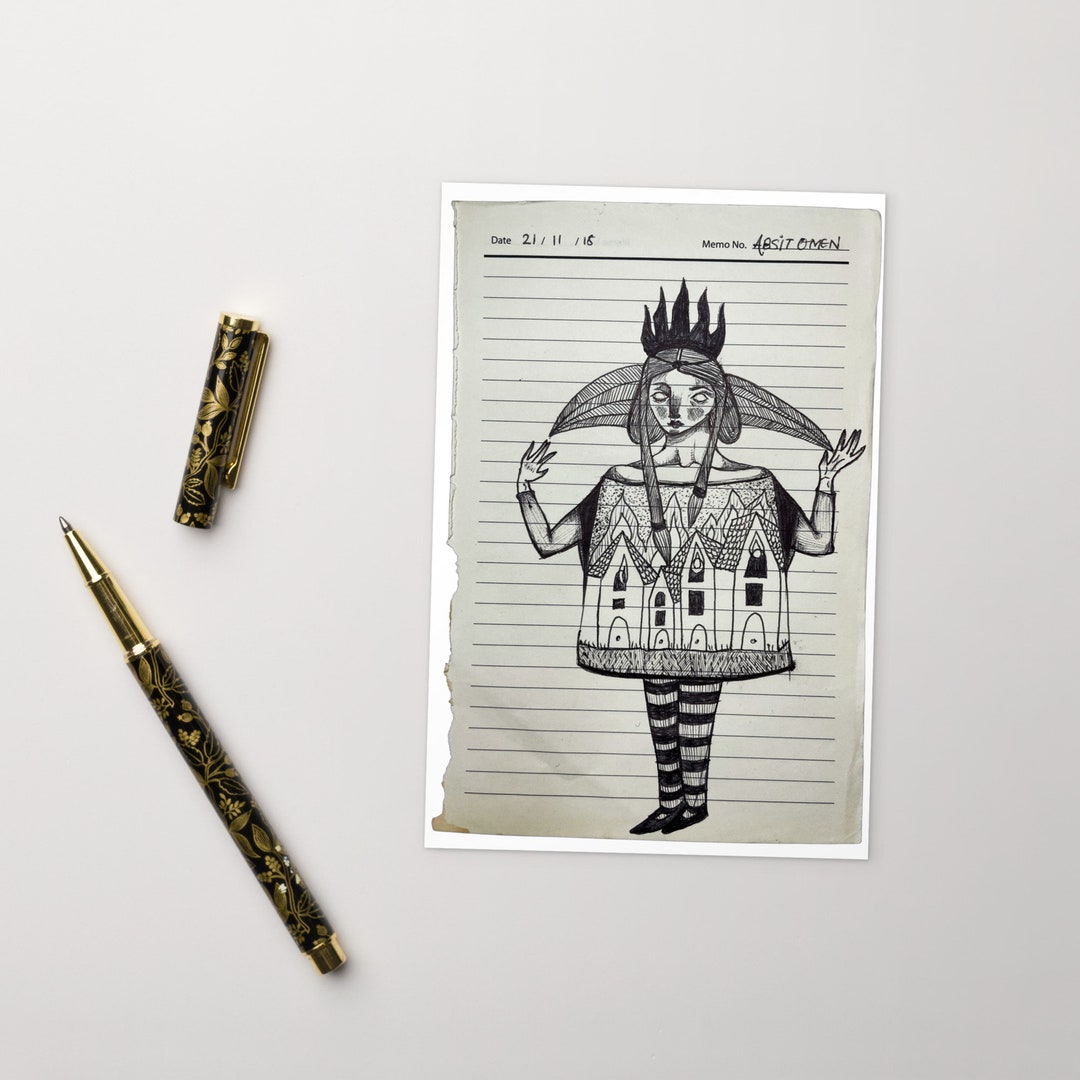 Absit Omen Exhibit A Postcard - Etsy UK