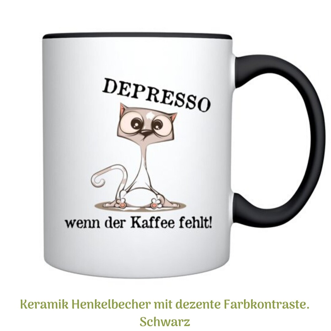 Cup With Funny Saying depresso If the Coffee is - Etsy