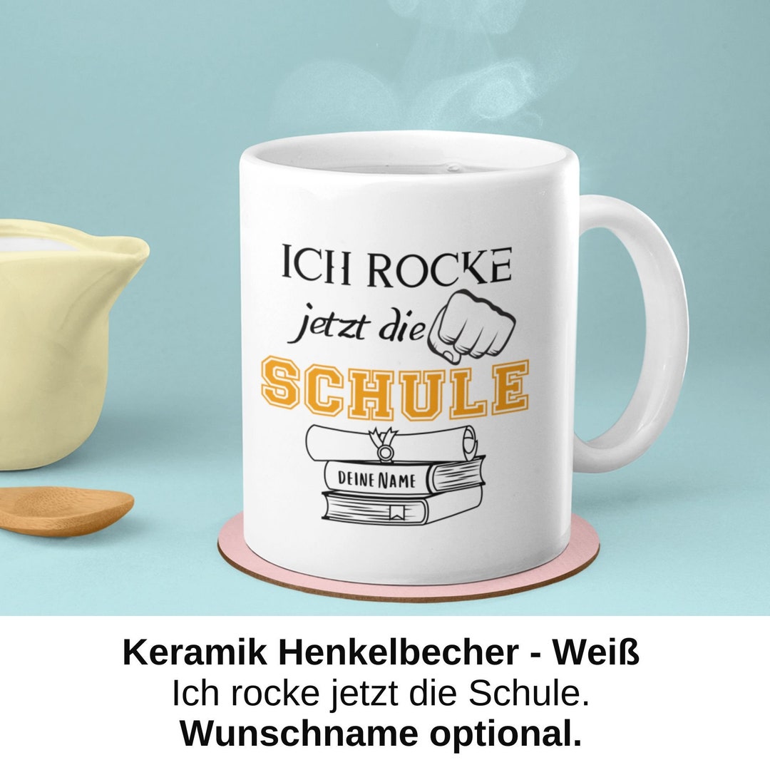 School Enrollment and Starting School Mug: I ROCK School Now. (name ...