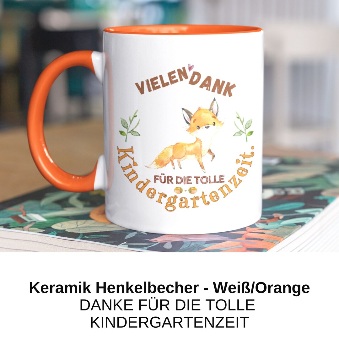 Danke Tasse für Erzieherin - Fuchs Design - Frech aber Süß -mit Spruch ...