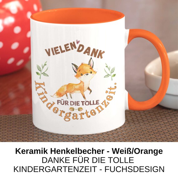 Danke Tasse für Erzieherin Fuchs Design Frech aber Süß | Etsy