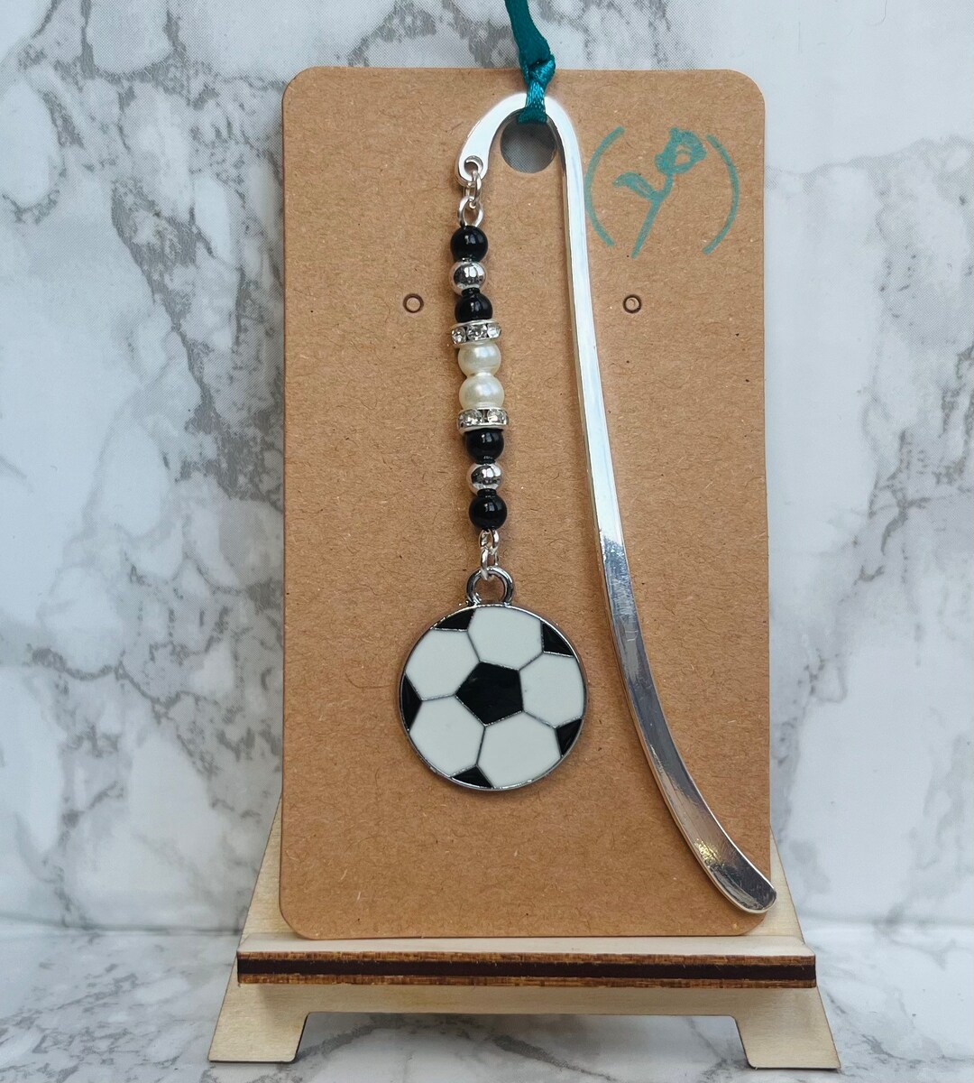 Football gift, handmade bookmark, metal bookmark, Christmas present for ...