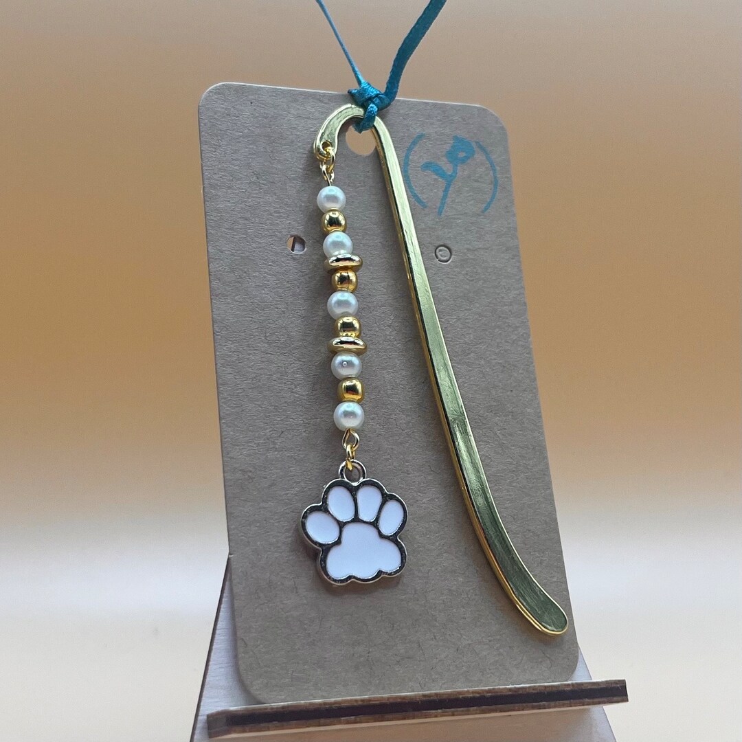 Paw Print Bookmark, Gift for Dog Lover, Birthday Present for Reader ...