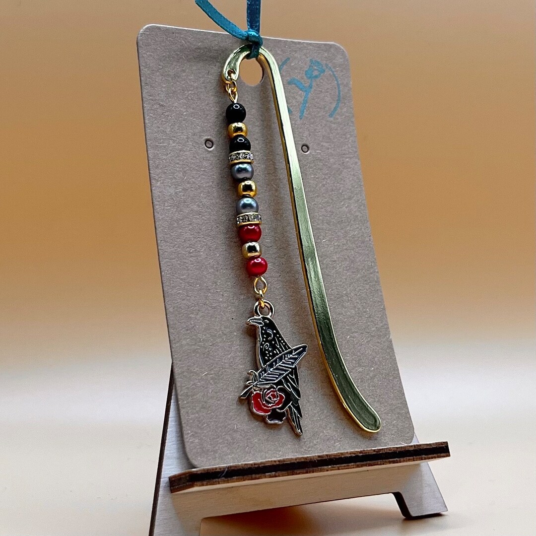 Crow Bookmark, Bird-themed Gift for Her, Birthday Gift for Mum ...